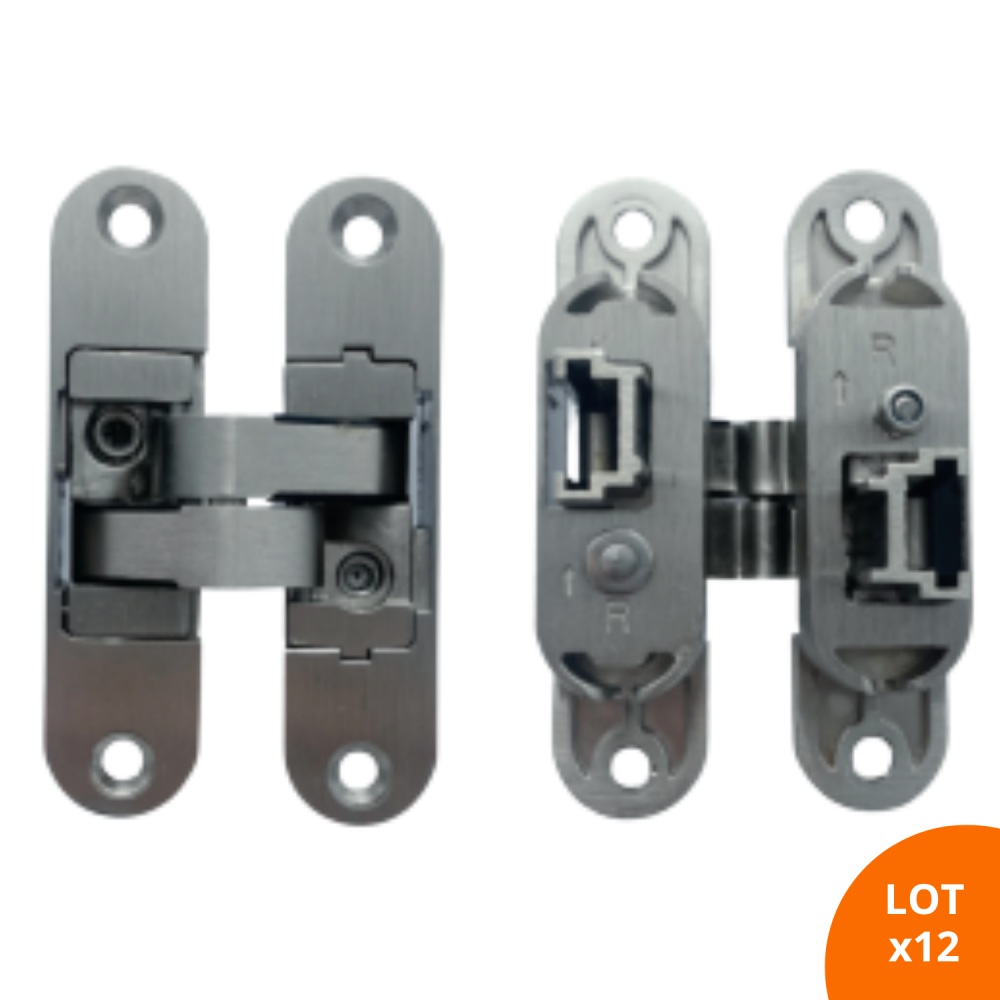 Charnière invisible charnière porte en zamac réglable